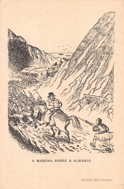 POSTCARD COMIC SATIRE Wwii Mussolini Napoleon Albania March £8.90 ...