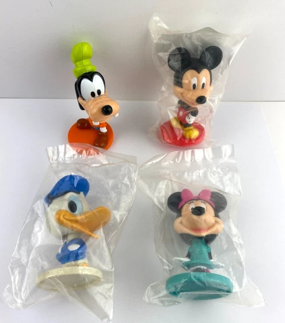 DISNEY MICKEY MINNIE Donald Goofy Mini Bobblehead Kelloggs Cereal Toy ...