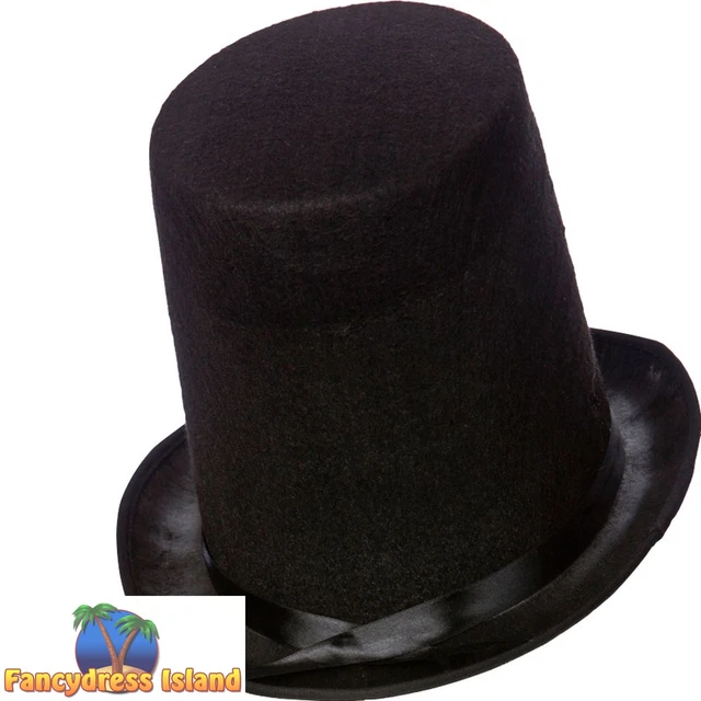 WICKED STOVEPIPE TALL Topper Top Hat Adults Fancy Dress £8.99 - PicClick UK