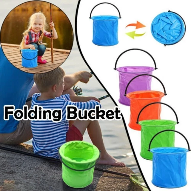 NEW WATER PLAY Toy Portable Buckets Kids Folding Water Bucket Beach Toy ...