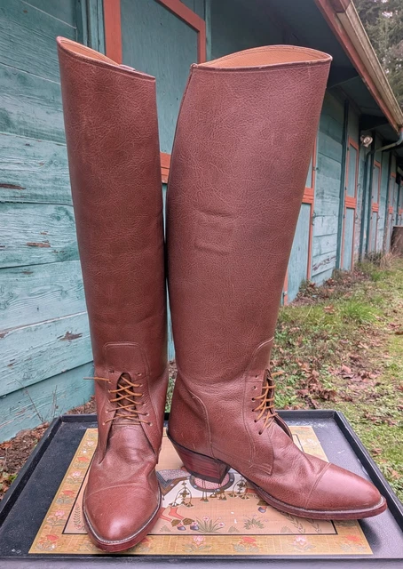 VINTAGE RIDING BOOTS Men’s Field Hand Made Leather Jimmy Ayers – 1980s ...