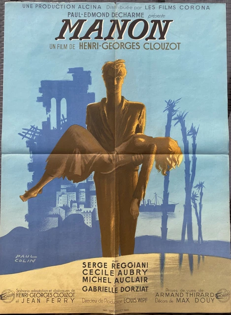 MANON / AFFICHE Originale 1er Tirage 1949 / Henri-Georges CLOUZOT ...