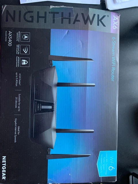 NETGEAR NIGHTHAWK AX6 AX5400 Dual-Band Wi-Fi 6-Stream WiFi Router RAX50 ...