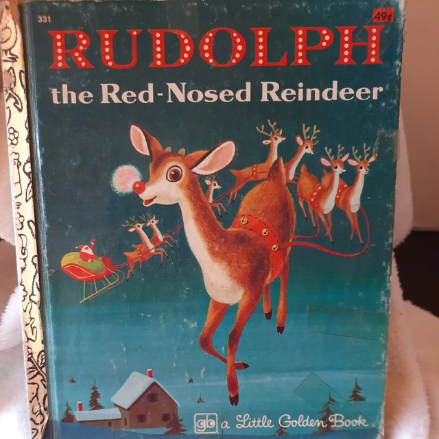 VINTAGE RUDOLPH THE Red-Nosed Reindeer Little Golden book 1976 ...