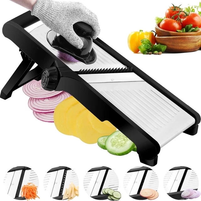 ADJUSTABLE MANDOLINE SLICER Upgraded Professional Vegetable Slicer for ...