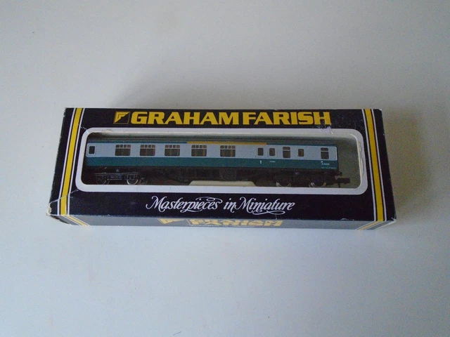 GRAHAM FARISH 0695 N GAUGE CORR 2ND(SK) BR Mk1 BRAKE COACH BLUE/GREY £ ...
