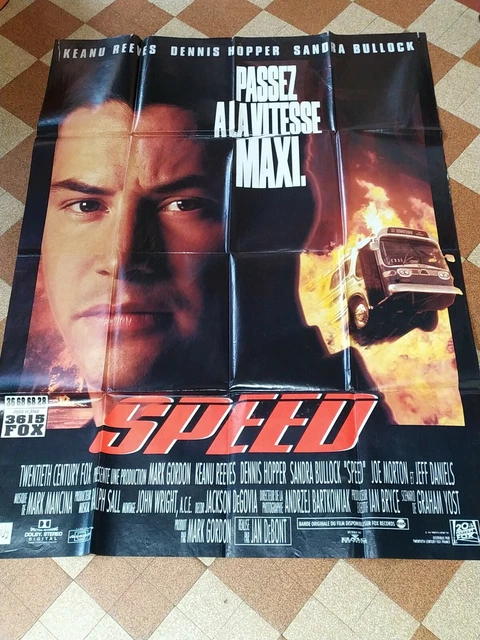 AFFICHE ORIGINALE PLIÉE 120x 160 cm Film Speed 1994 EUR 16,00 - PicClick FR