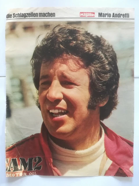 MARIO ANDRETTI - Formel 1 - Rennfahrer - Poster - 70ziger Jahre ...