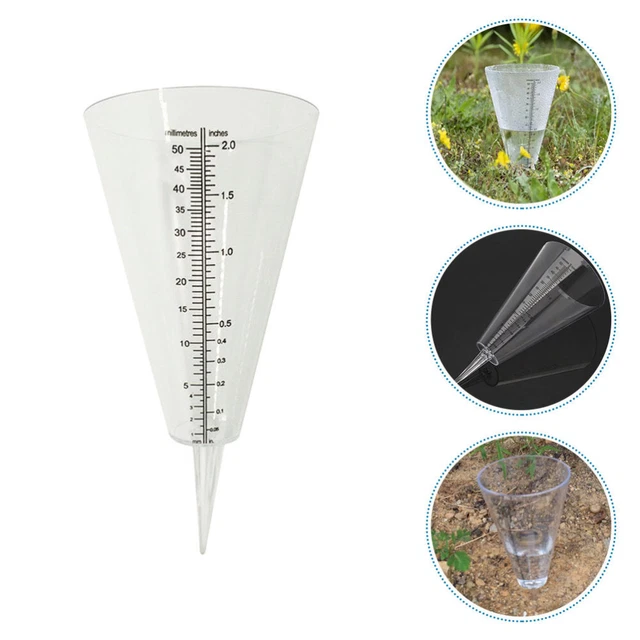 PLASTIC RAIN GLASS Gauge Replacement Rainfall Measuring Container £9.59 ...
