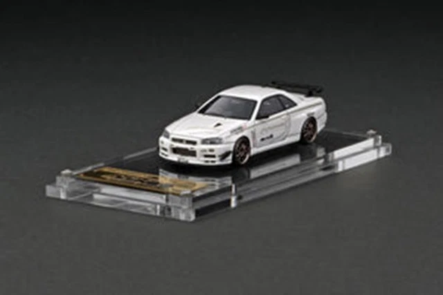 IGNITION MODEL IG2722 1/64 Nissan Skyline GT-R Mine's R34 Blanc Modèle ...