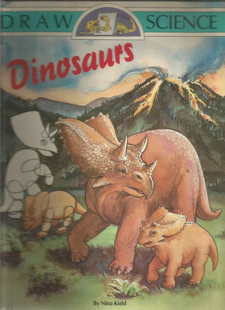 DRAW SCIENCE DINOSAURS by Nina Kidd (1992, Trade Paperback) $1.15 ...