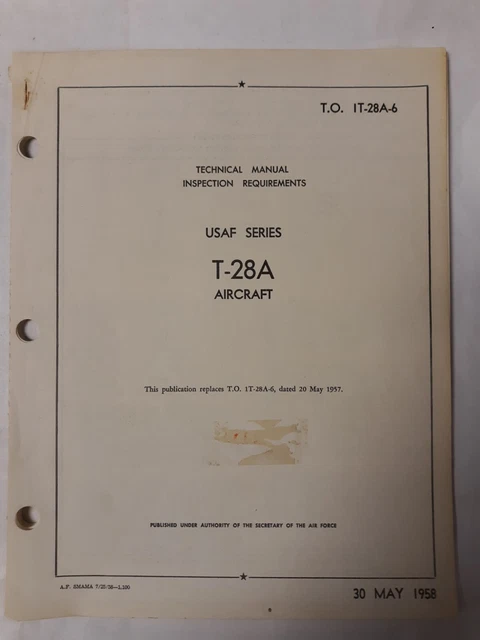 NORTH AMERICAN USAF Series T-28A Aircraft Inspection Requirements ...
