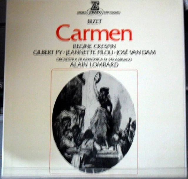 BIZET: CARMEN / Alain Lombard, Crespin, py, Pilou, Van Dam - LP EUR 39 ...