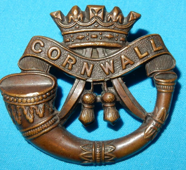 WW1 THE DUKE Of Cornwall's Light Infantry British Military Officers Cap ...