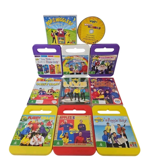 THE WIGGLES DVD Lot x 10 DVD + 2 CD Rare Titles Emma Dorothy Live Sing ...