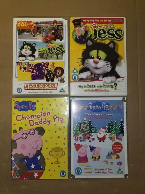 CHILDRENS TV 4 DVD Bundle: Peppa Pig & Postman Pat Guess With Jess £6. ...