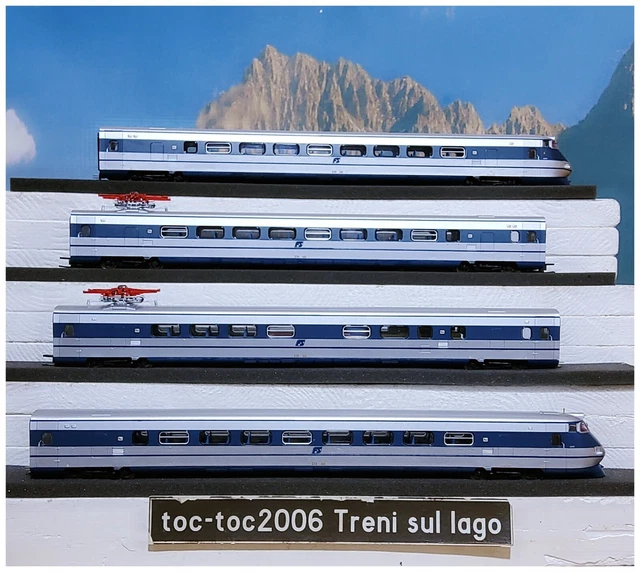 RIVAROSSI HRS2512 FS Set 4 Elementi Pendolino Etr 401 Blu / Alluminio 1 ...