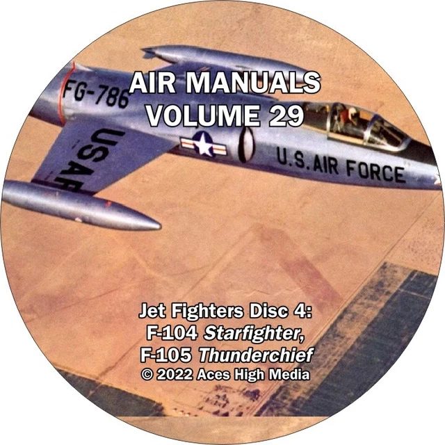 JET FIGHTERS FLIGHT Manuals on CD F-104 Starfighter F-105 Thunderchief ...