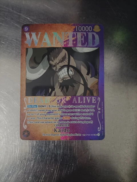 WANTED KAIDO OP03 - ST04-003 Alt. Art - One Piece TCG Card Game ENG EUR ...