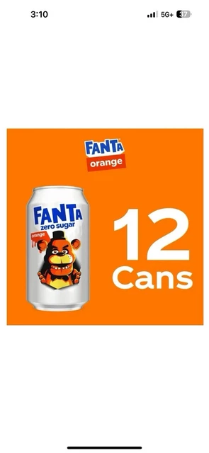 12 PACK! NEW! 2025! Fanta ZERO SUGAR Orange, Halloween Five Nights At ...