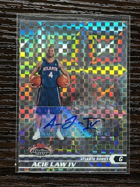 CARTE AUTO ACIE Law IV 2007 Topps Stadium Club X-Fractor #111 Atlanta ...