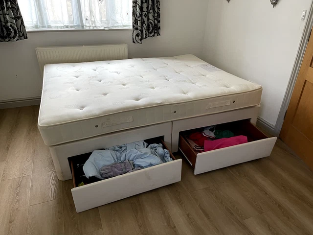 JOHN LEWIS 5FT double four drawer divan bed with mattress £40.00 ...