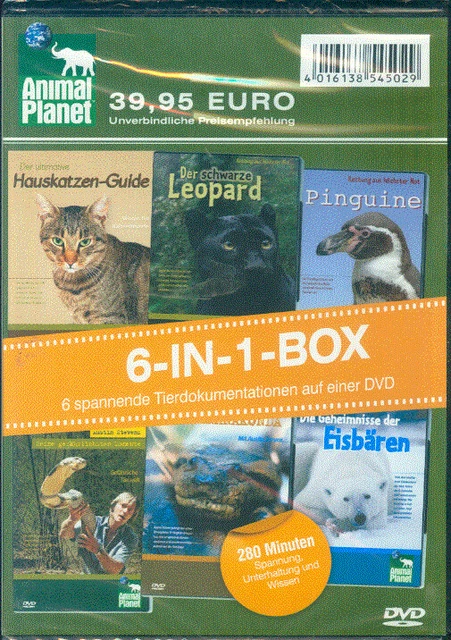 DVD 6 IN 1 Box (5 Tierdokumentationen) Animal Planet EUR 2,00 - PicClick IT