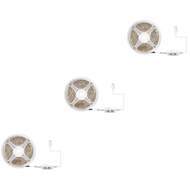 3 COUNT LED Light Strip Sensor Adjustable Brightness Long Lasting Use £ ...