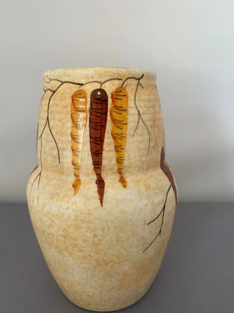 ART DECO HANDPAINTED Stone Pottery Vase Made In England By~E. Radford ...
