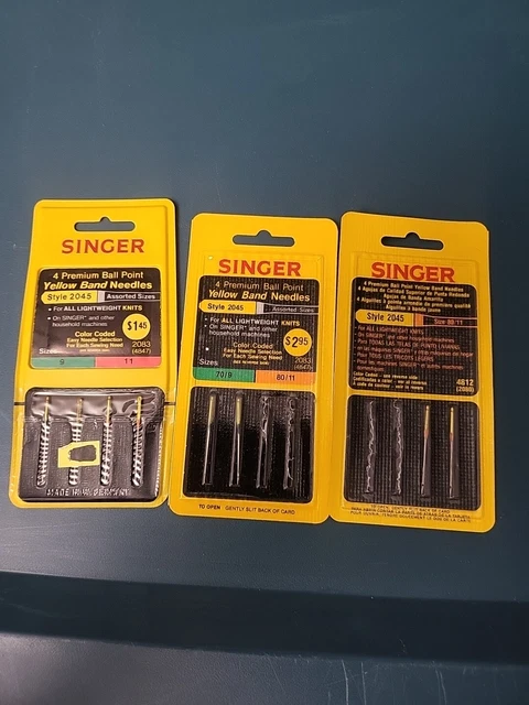 VINTAGE COLOR CODED Singer Sewing Machine Needles Styles 2045 £11.17 ...