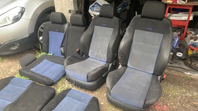 VW GOLF GTI MK4 Recaro 3DR Blue Black Bucket Seats - Complete Set £200. ...
