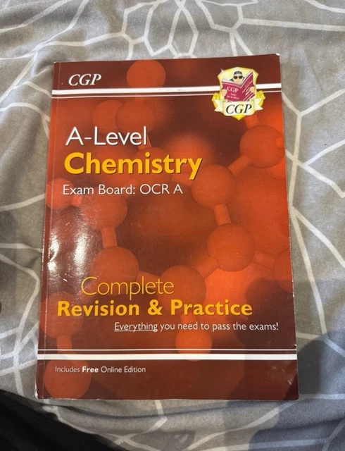 CGP A-LEVEL CHEMISTRY OCR A- Complete Revision and Practice Book £6.95 ...
