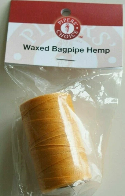 BAGPIPE YELLOW AND Black Waxed Hemp Bagpipes by Pipers Choice Pipes 2oz ...