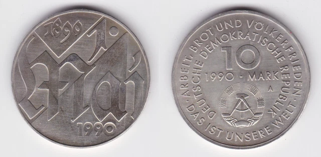 DDR GEDENK MÜNZE 10 Mark 100.Jahre 1.Mai Feiertag 1990 (147633) EUR 5 ...