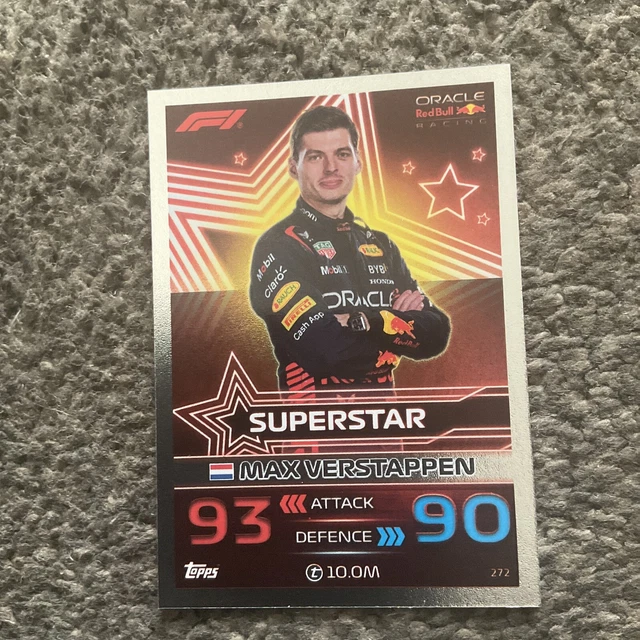 TOPPS TURBO ATTAX 2023 Max Verstappen Super Star No272 comme neuf EUR 2 ...