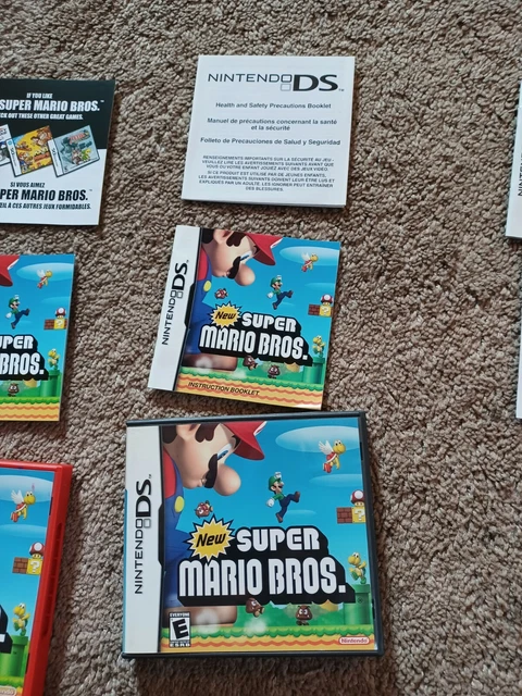 2 NEW SUPER Mario Bros. DS & Mario vs Donkey Kong Cases and manuals ...