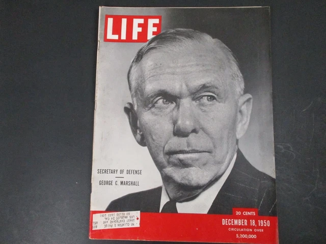 LIFE MAGAZINE DECEMBER 18, 1950 Secretary of defense George C Marshall ...