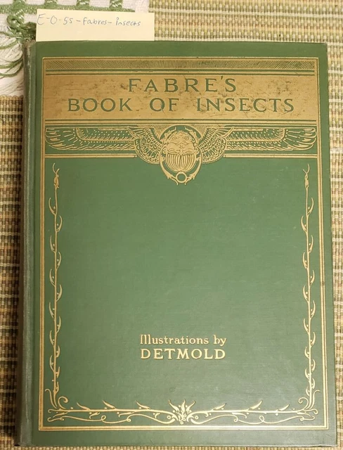 FABRE'S BOOK OF Insects Illustrations par Detmold 1936 3ème impression ...