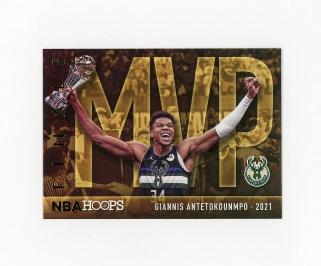 GIANNIS ANTETOKOUNMPO 2020-21 Panini NBA Hoops Finals MVP #98 Milwaukee ...