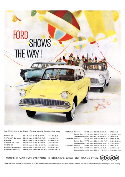 FORD ANGLIA & FORD RANGE RETRO A3 POSTER PRINT FROM 60's ADVERT £4.99 ...