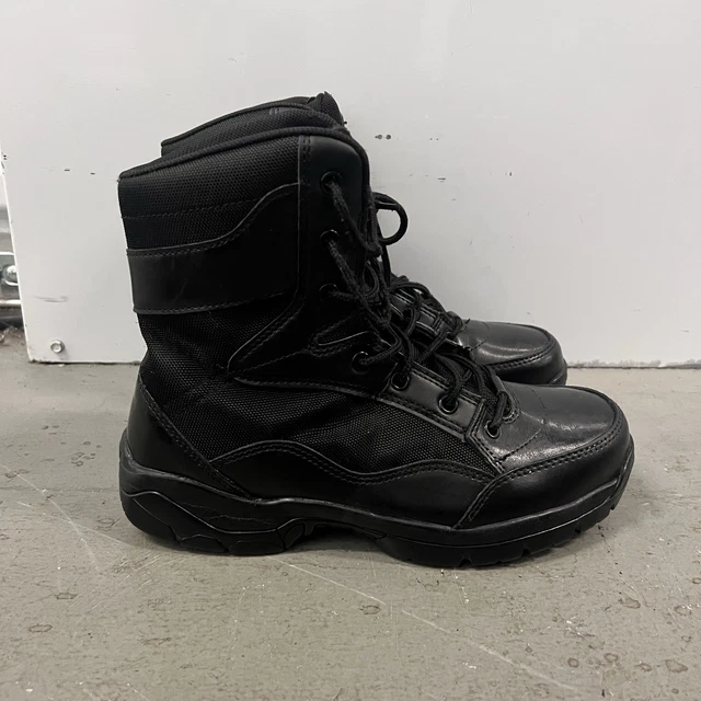 INTERCEPTOR WOMENS BLACK Leather Tactical Steel Toe Force Boots Size 7. ...