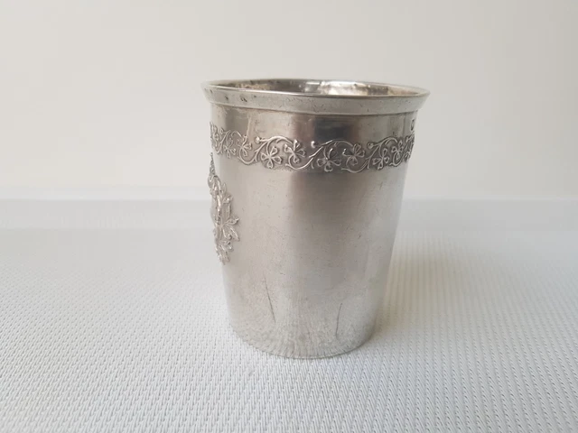 JOLIE TIMBALE EN ARGENT. Poinçons Minerve + Orfèvre. Bel objet EUR 69 ...