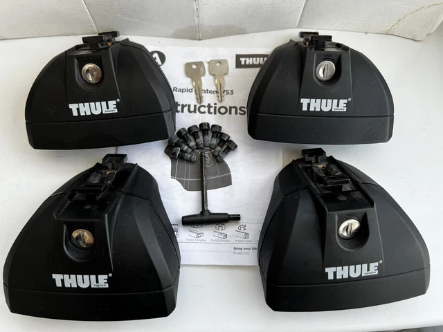 THULE 753 RAPID System Roof Rack Foot - Pack of 4 £37.99 - PicClick UK