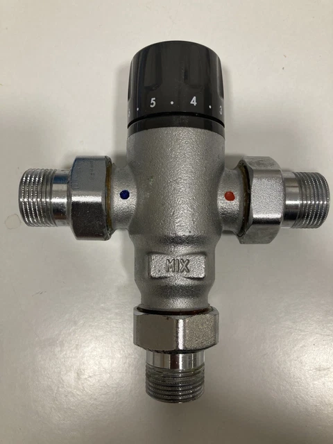 CALEFFI THERMOMISCHER 3/4, Wasser Mix, Warmwasser Mischer einstellbar ...
