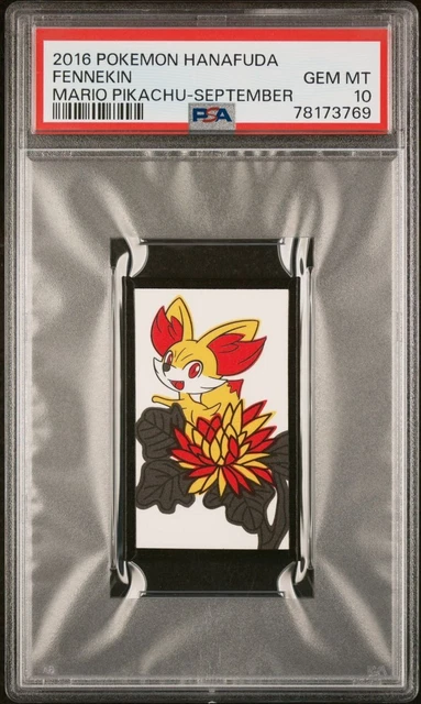 POKEMON FENNEKIN RARE Pokemon Hanafuda Card Mario Pikachu TCG - PSA 10 ...