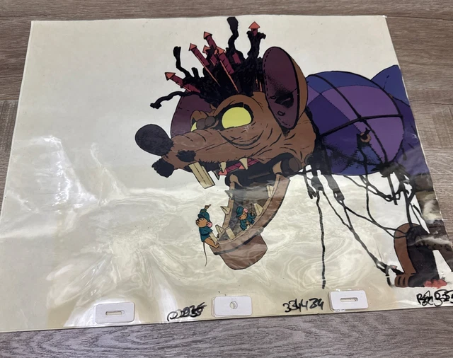 VINTAGE 1986 AN American Tail Don Bluth Animation Art Cel Giant Mouse ...