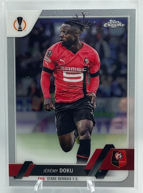2022-23 TOPPS CHROME UCC #198 Jeremy Doku Base Stade Rennais F.C. EUR 1 ...