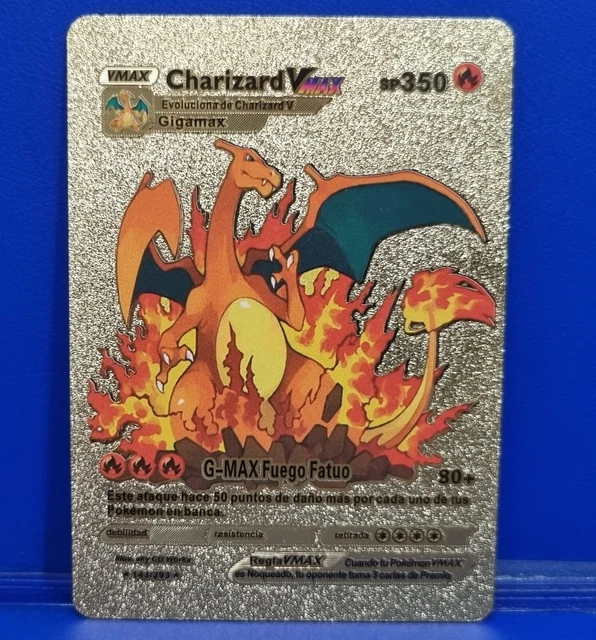 CARD CARTA TARJETA Pokemon Charizard VMAX Gigamax SP350 143/293 Oro ...