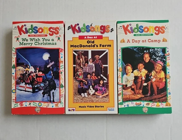 KIDSONGS MUSIC VIDEO Stories lot of 3 VHS Day Camp Old MacDonalds Farm ...