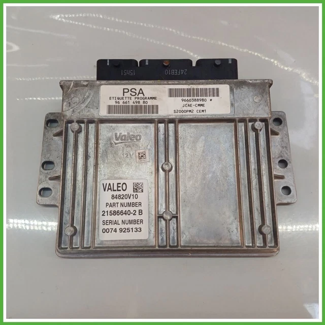 ECU VALEO 84820V10 CITROEN C3 2a Série 1.4 54kw 1943FL Essence EUR 109 ...